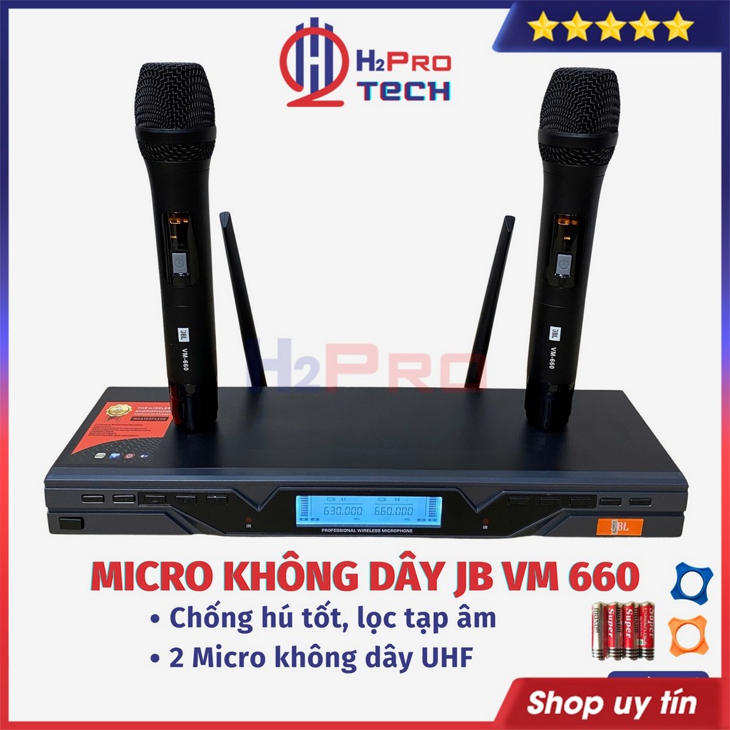 Micro Không Dây JB VM 660 Cao Cấp, Mic Karaoke Chống Hú, Bắt Âm Tốt ...