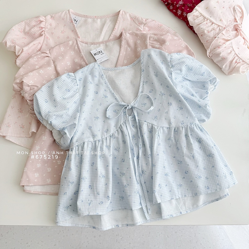 ÁO BABYDOLL TAY PHỒNG HOA NHÍ XINH XẮN #675219 | Shopee Việt Nam