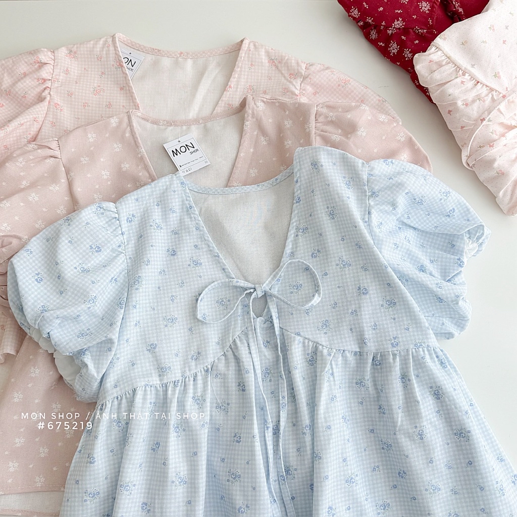 ÁO BABYDOLL TAY PHỒNG HOA NHÍ XINH XẮN #675219 | Shopee Việt Nam
