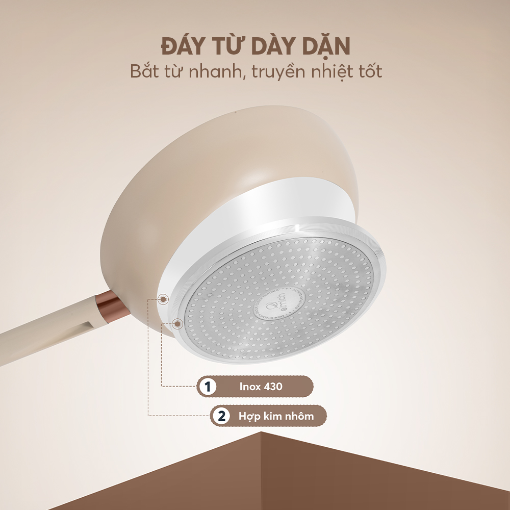 Chảo chống dính Ceramic Elmich EL5980BE size 20, 24, 26, 28cm ( Dày 3 ...