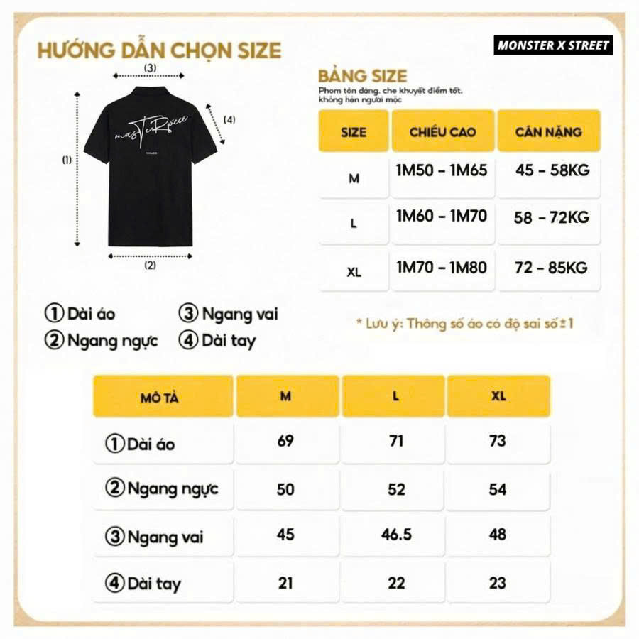 Áo POLO 3Khuy Deloss phông MONSTER X STREET vải cotton phông tay lỡ nam ...