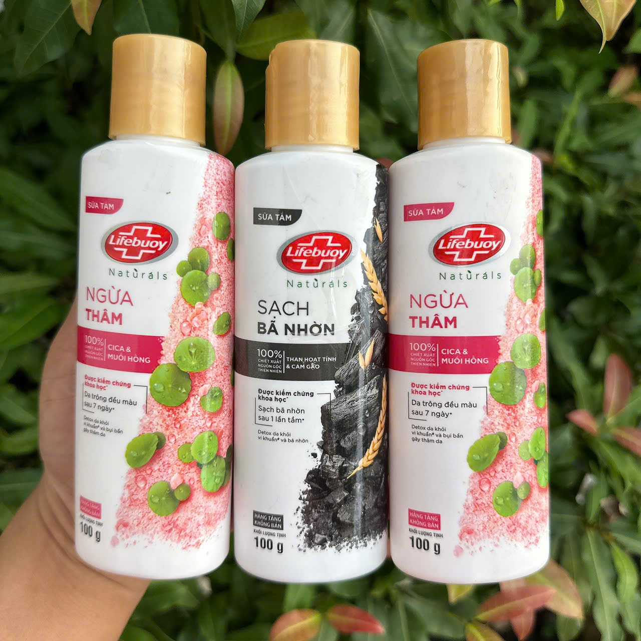 (3x100g) Set 3 Chai Sữa Tắm LIFEBUOY Muối hồng & Cica 100G (Hàng khuyến ...