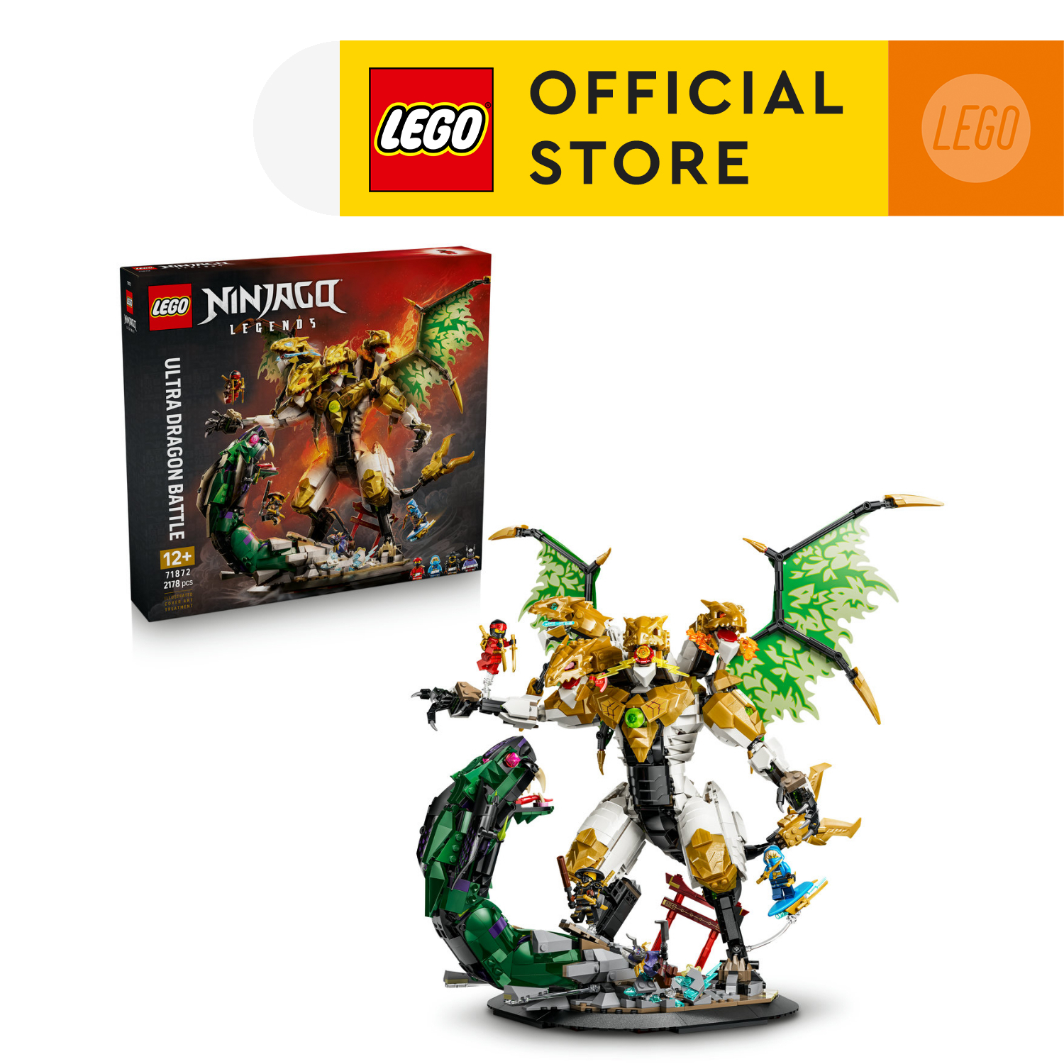 LEGO NINJAGO 71872 Đồ Chơi Lắp Ráp Đại Chiến Rồng Tối Thượng (2178 chi ...