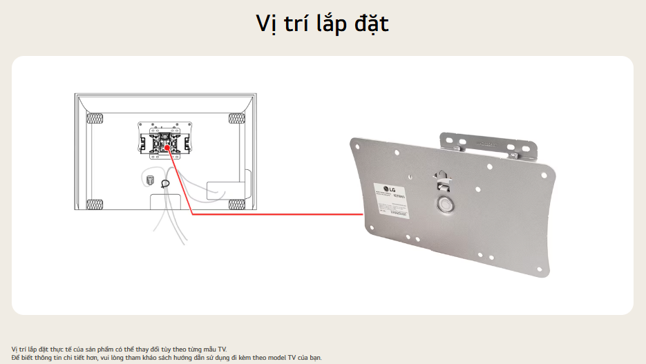 Giá treo tường cho TV LG MEC61904919 (VESA 75x75; 100x100; 200x100 ...
