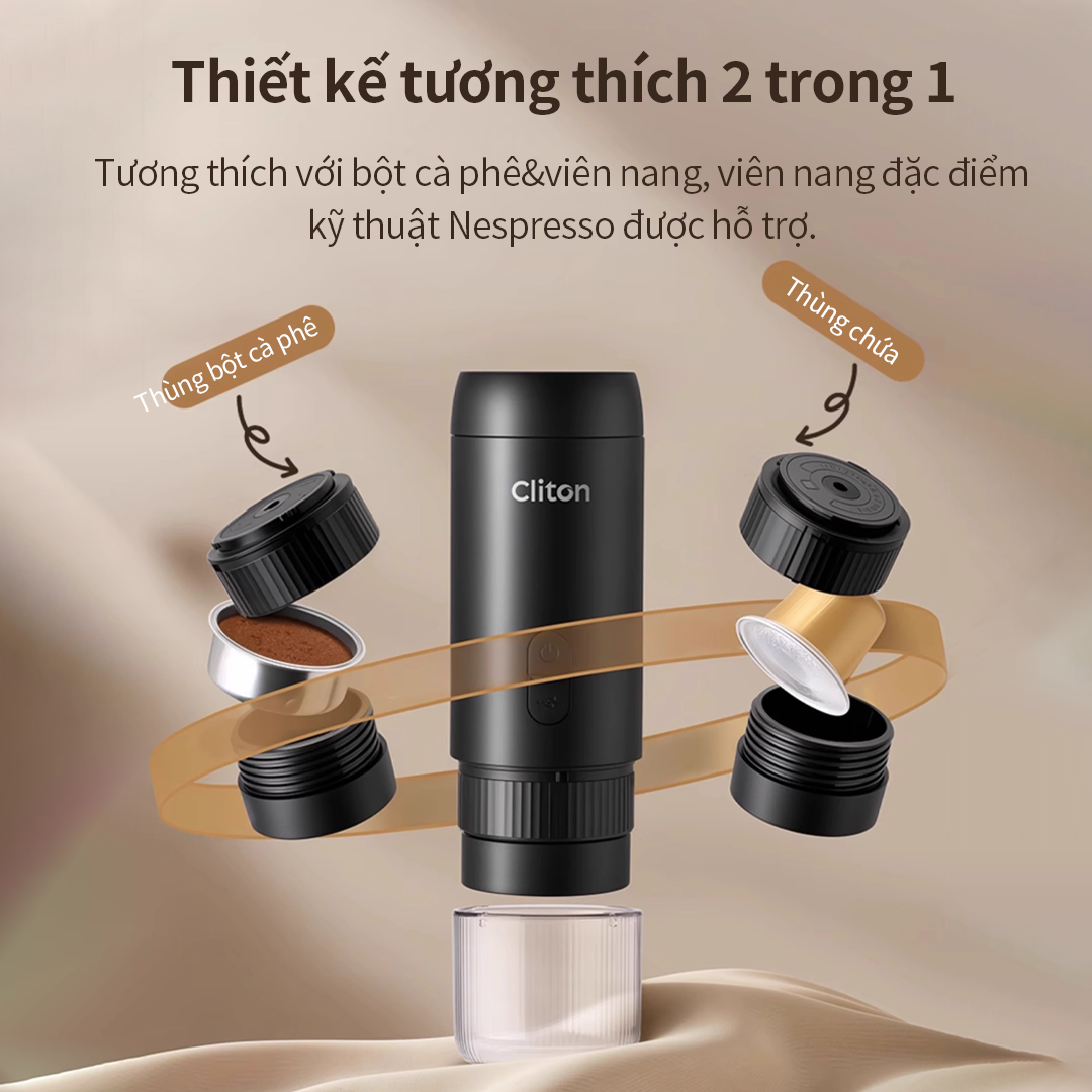 KLT Máy Pha Cà Phê Espresso Cầm Tay Mini 20Bar | Coffee Maker Tương ...