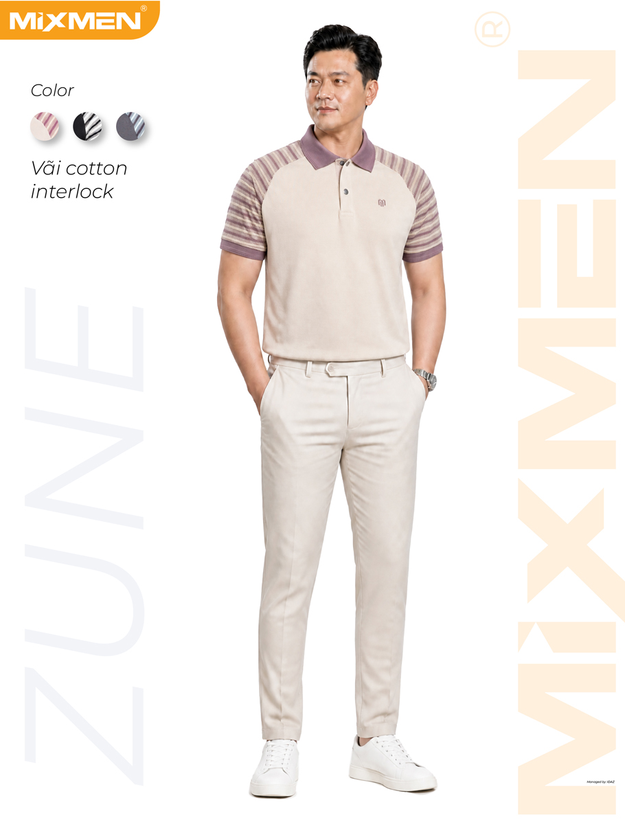 Áo Polo Nam MIXMEN ZUNE vải cá sấu cotton intelock, phối tay, dễ mặc ...
