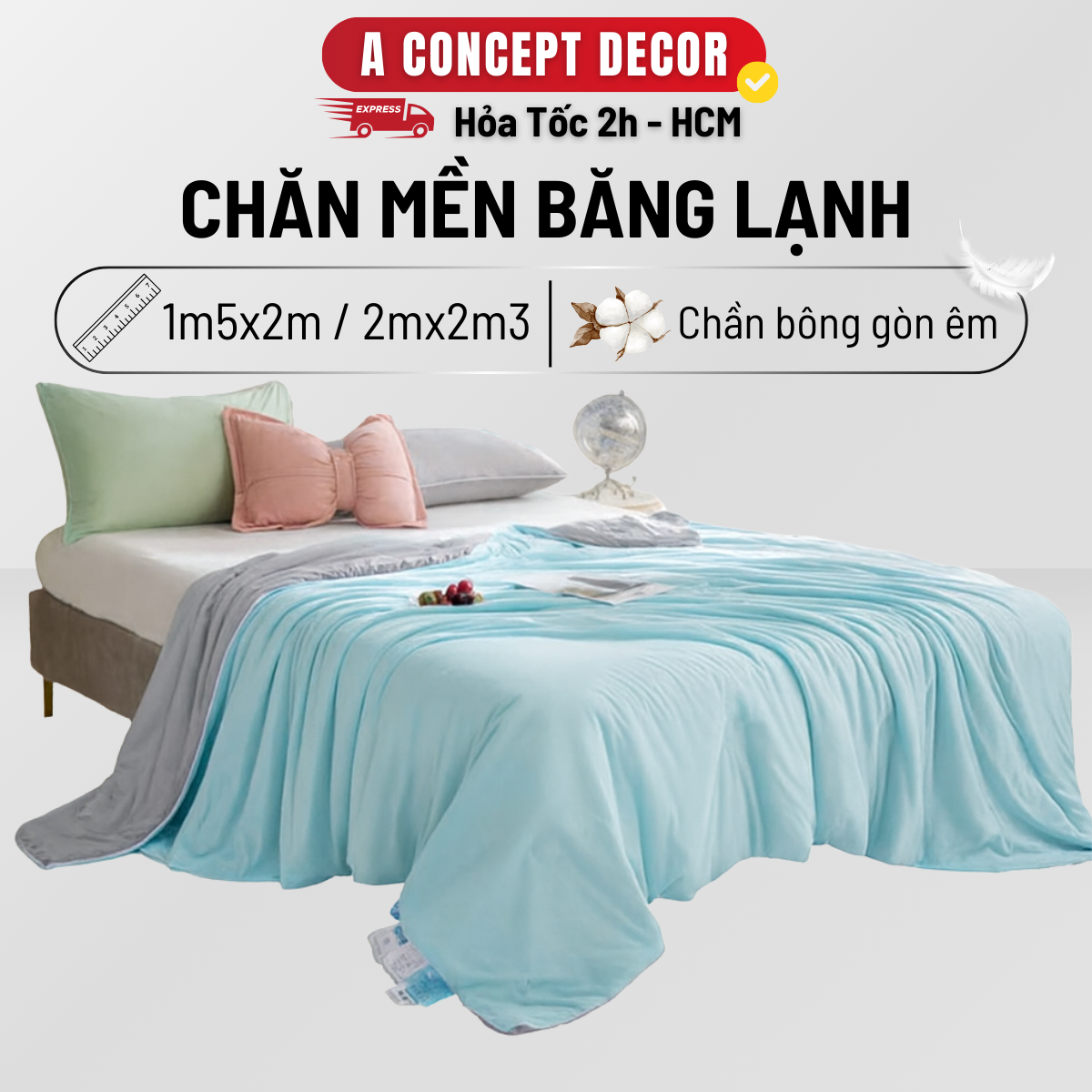 Chăn Mền Băng Lạnh Mùa Hè A Concept Decor Chăn Mùa Hè Mỏng Mát Lạnh Cao ...