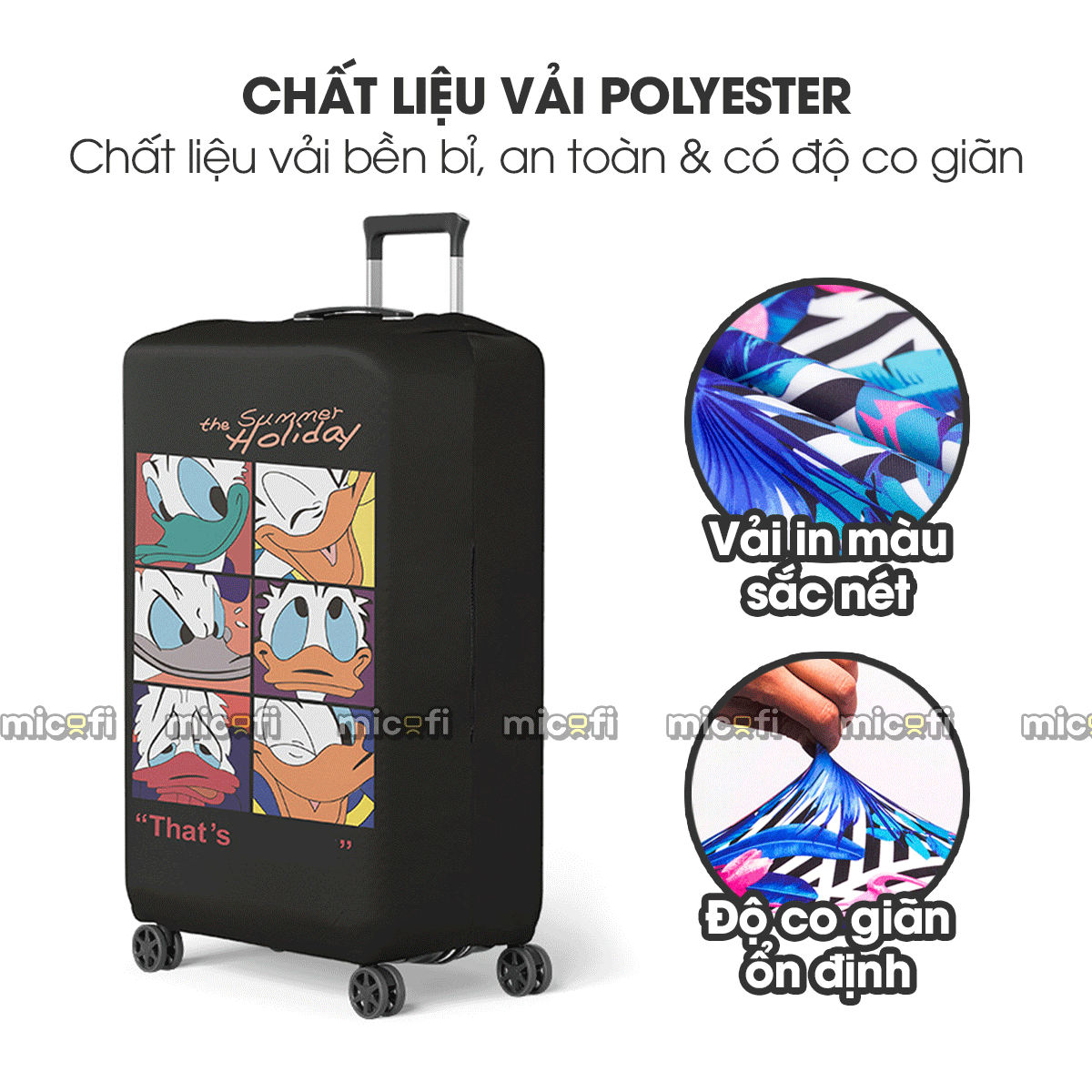 Bọc Vali Micofi Chống Trầy, Túi Bọc Vali Cute Size 24 20, Bao Vải Trùm ...