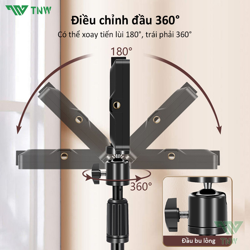 TNW Bộ Quay Video Để Bàn Xoay 360° Đèn Livestream Quay Video Chân Quay ...