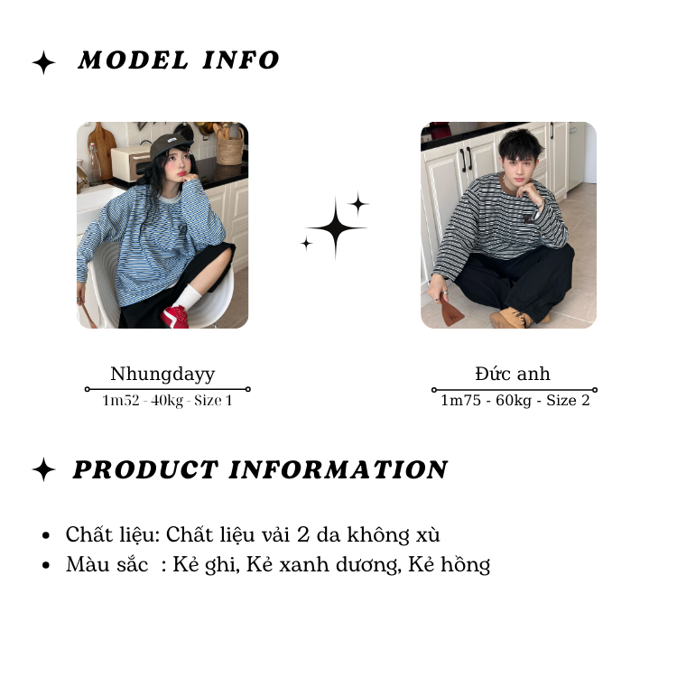 Áo Sweater Kẻ Thêu 𝐓𝐎𝐒𝐔𝐍 Form Rộng Unisex Áo Dài Tay Nam Nữ Cổ Tròn S41 ...