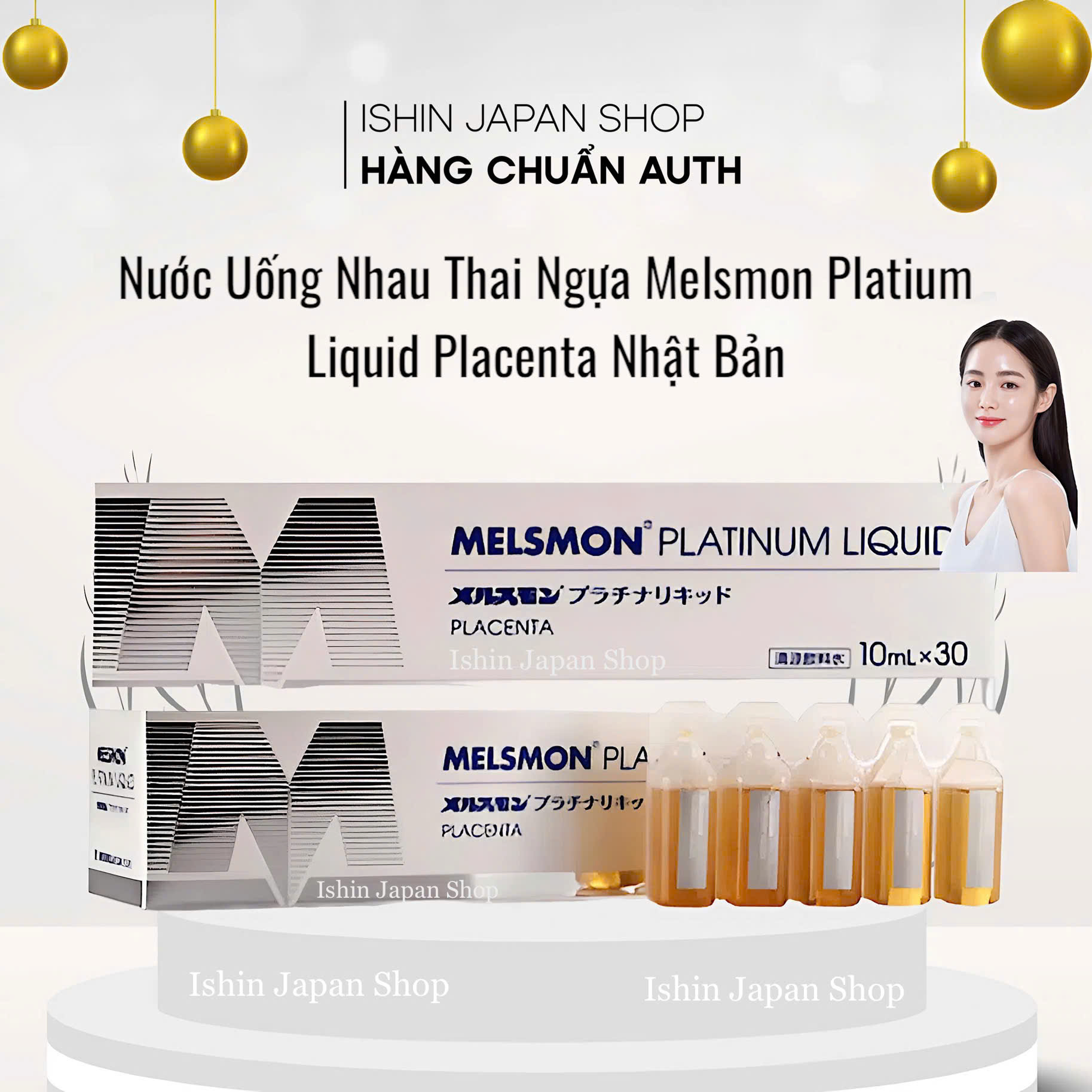 Nước Uống Nhau Thai Ngựa Melsmon Platium Liquid Placenta Sáng Da, Mờ ...