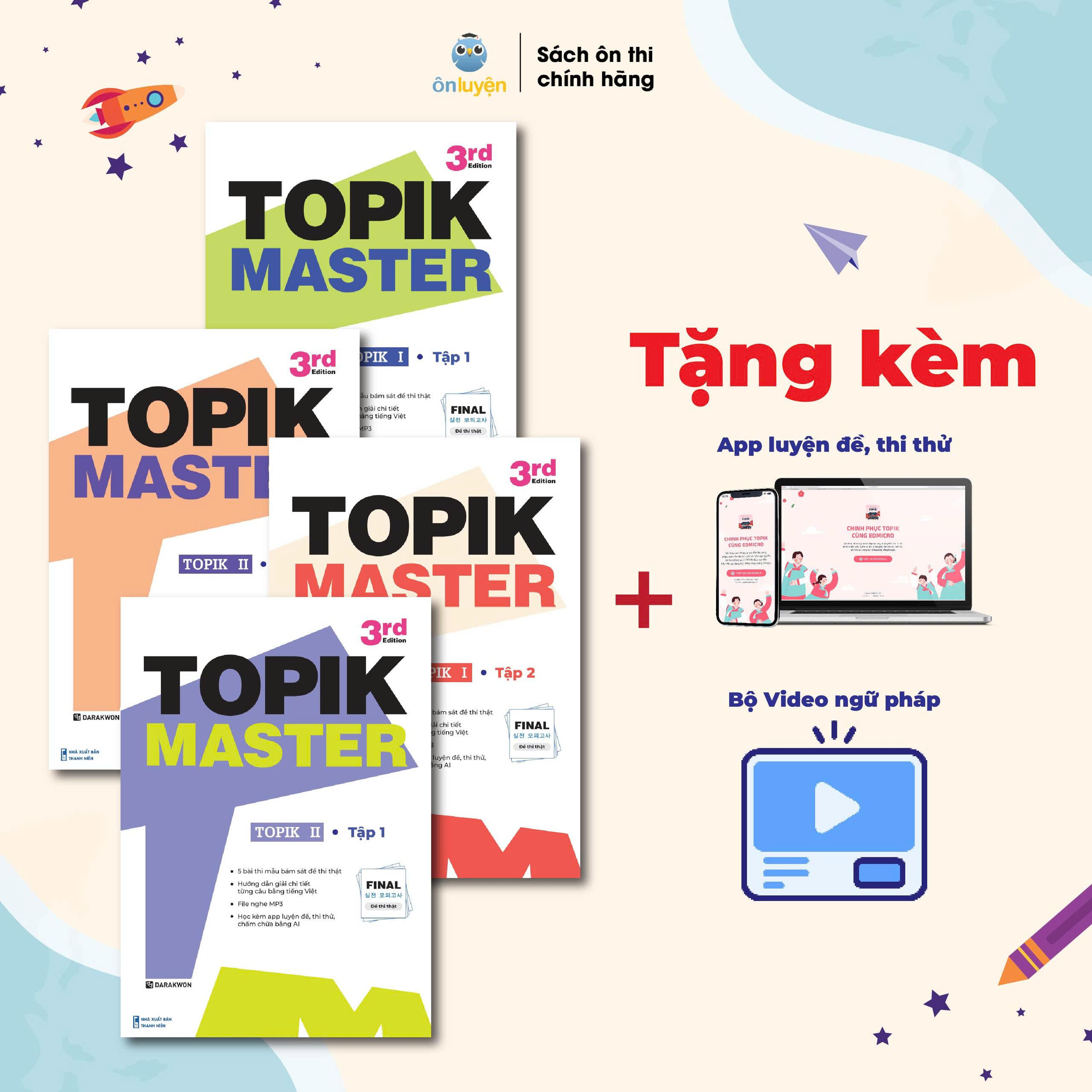 Sách TOPIK MASTER - Luyện đề TOPIK I + TOPIK II với Đề thi mẫu chuẩn ...