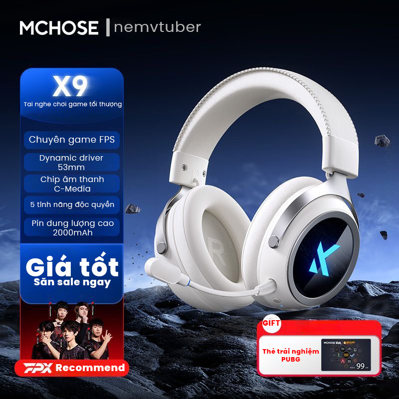 [NEW-BH12T] Tai nghe Mchose X9 Pro - Tai nghe Wired/Wireless/Bluetooth - Âm thanh 7.1 - Cao cấp ...