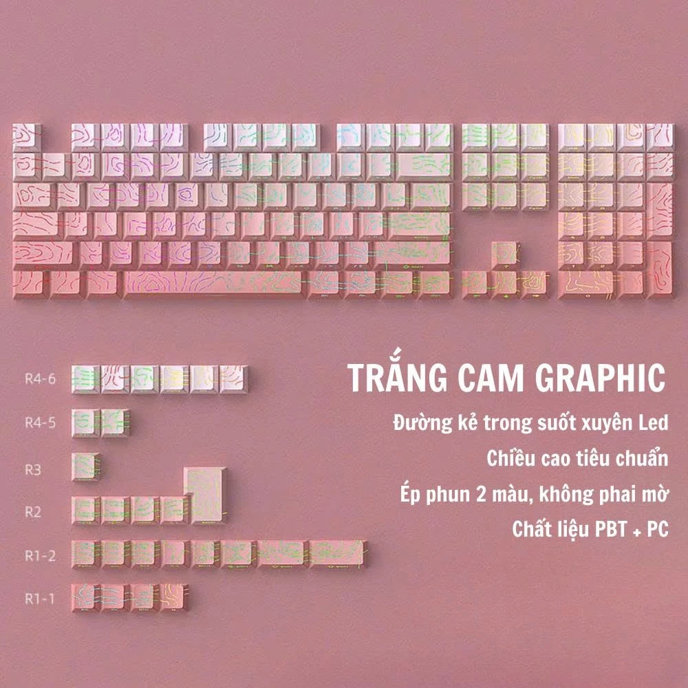 Bàn phím cơ full nhôm CNC Lucky 65 V2 PCB 1.6mm - 3 mode kết nối - Nhôm ...