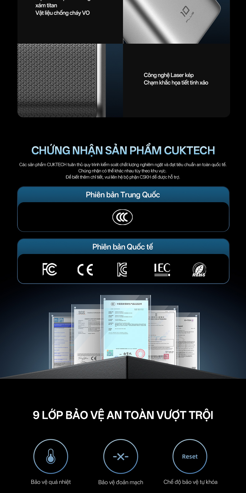Pin Sạc Dự Phòng CUKTECH 10 Plus Sạc Nhanh 120W 15000mAh Hỗ Trợ Xiaomi 120W, Laptop70W Samsung ...