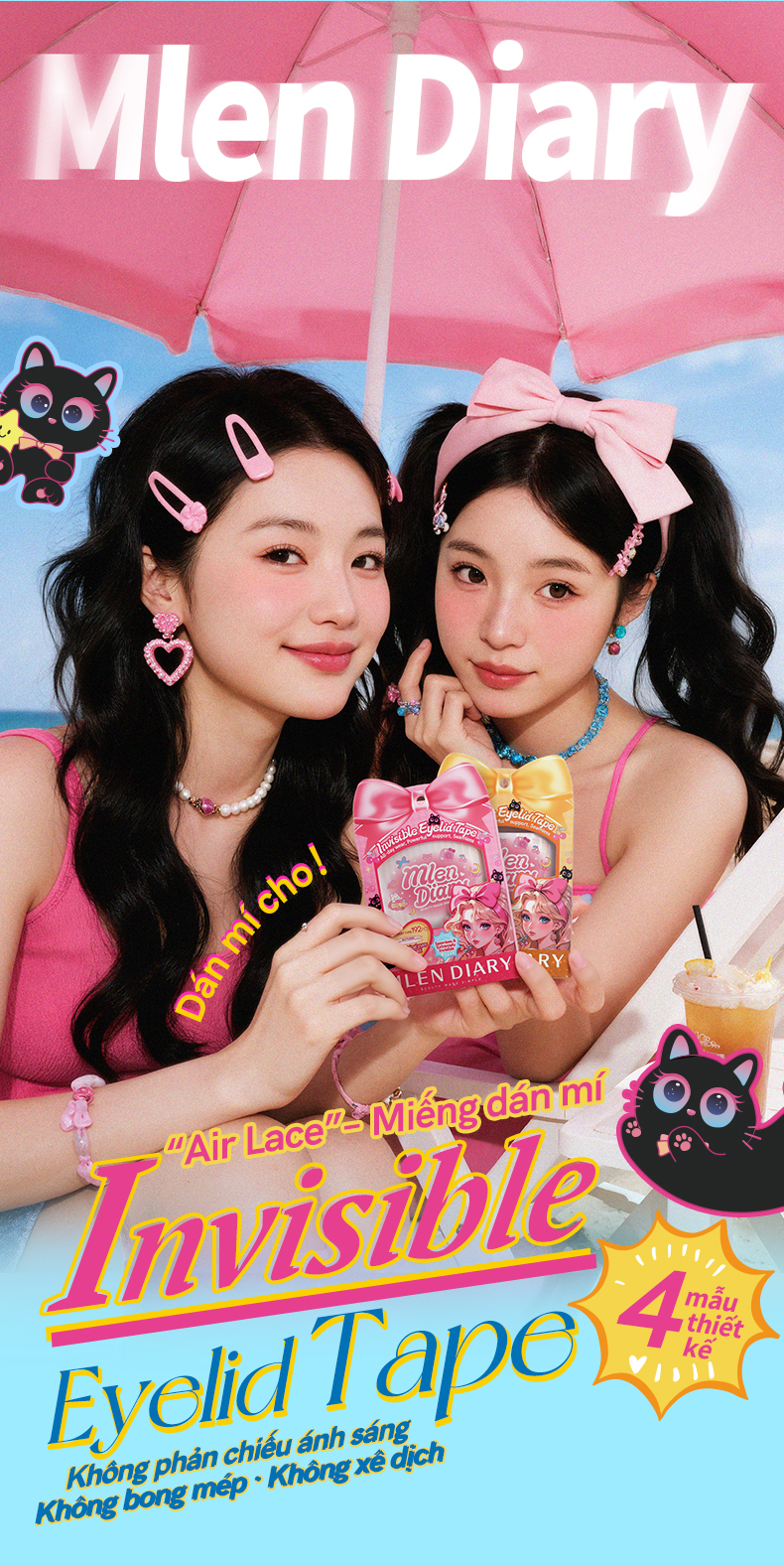 MLEN DIARY Bộ Miếng Dán Kích Mí 2.0 Vô Hình Không Để Lại Dấu Vết Lâu ...