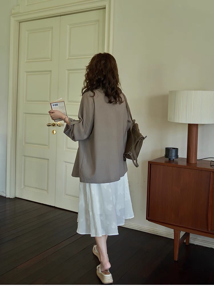 Áo blazer nữ dáng rộng Hàn Quốc áo khoác vest nữ AK23 tay lửng xẻ tay ...