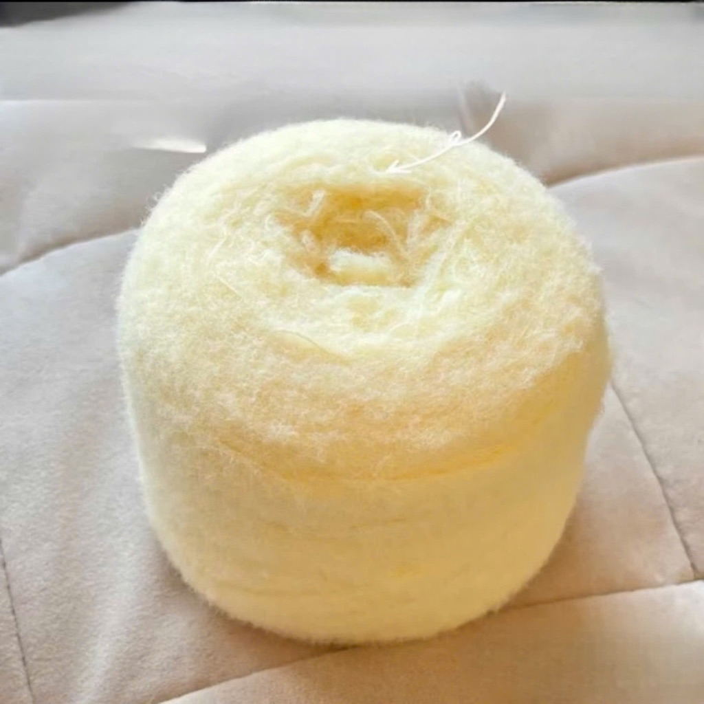 Len cloud candy, len bông gòn móc khăn waffle cuộn 100 gram, sợi chập 8 ...