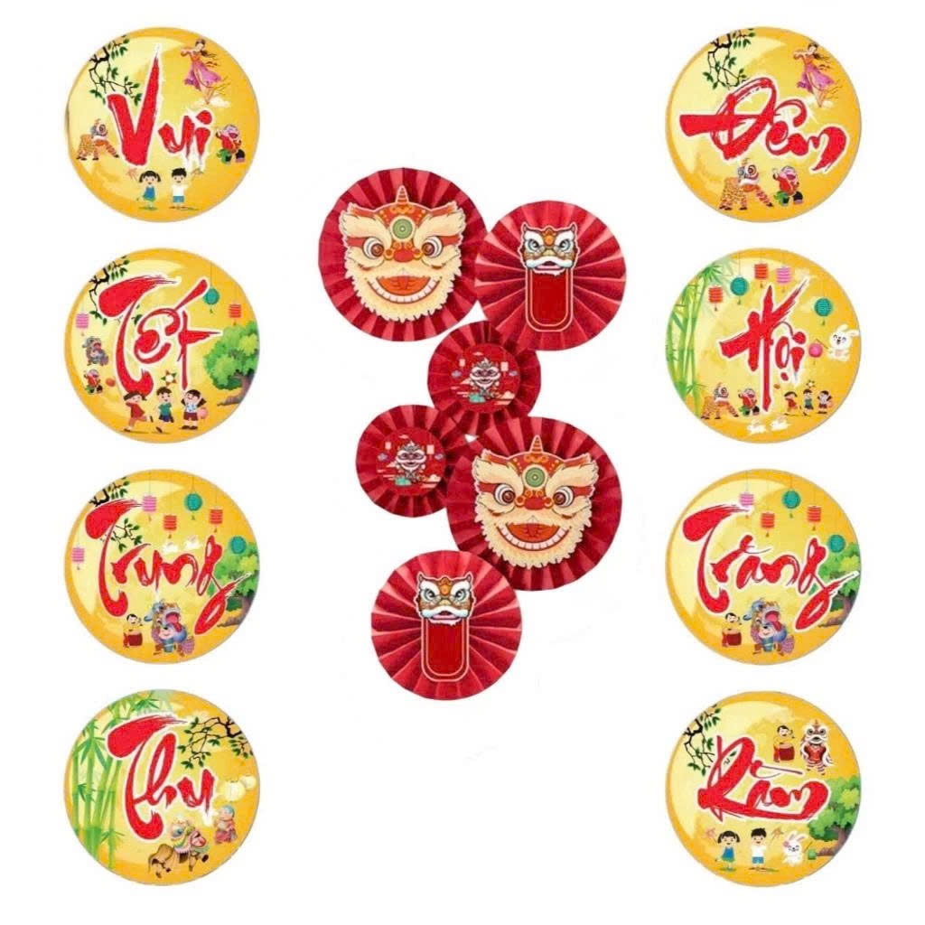 Trang Trí Trung Thu - Combo Set Quạt Giấy Kèm Bộ Chữ Trang Trí,Phụ Kiện ...