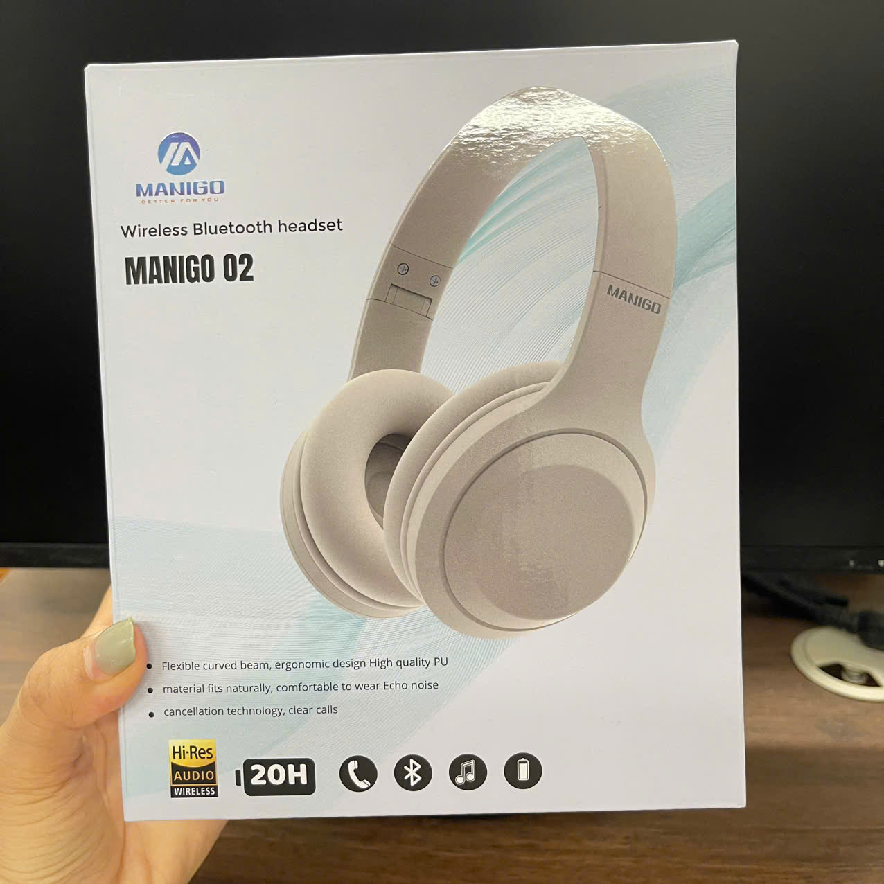 Headphone tai nghe bluetooth chụp tai không dây Rockspace O2 có mic ...