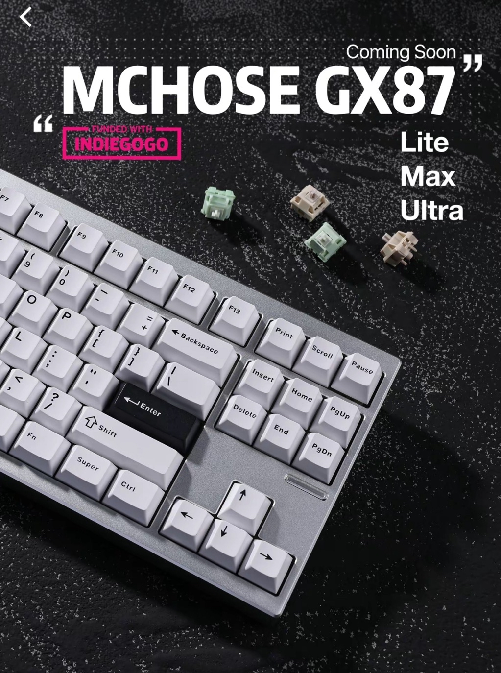 [⚡Cực Khủng] Bàn Phím Cơ MCHOSE GX87, Nhôm CNC 6063, 3 Mode, 8000mAh, QMK/VIA, Hot-swap, TKL 87 ...