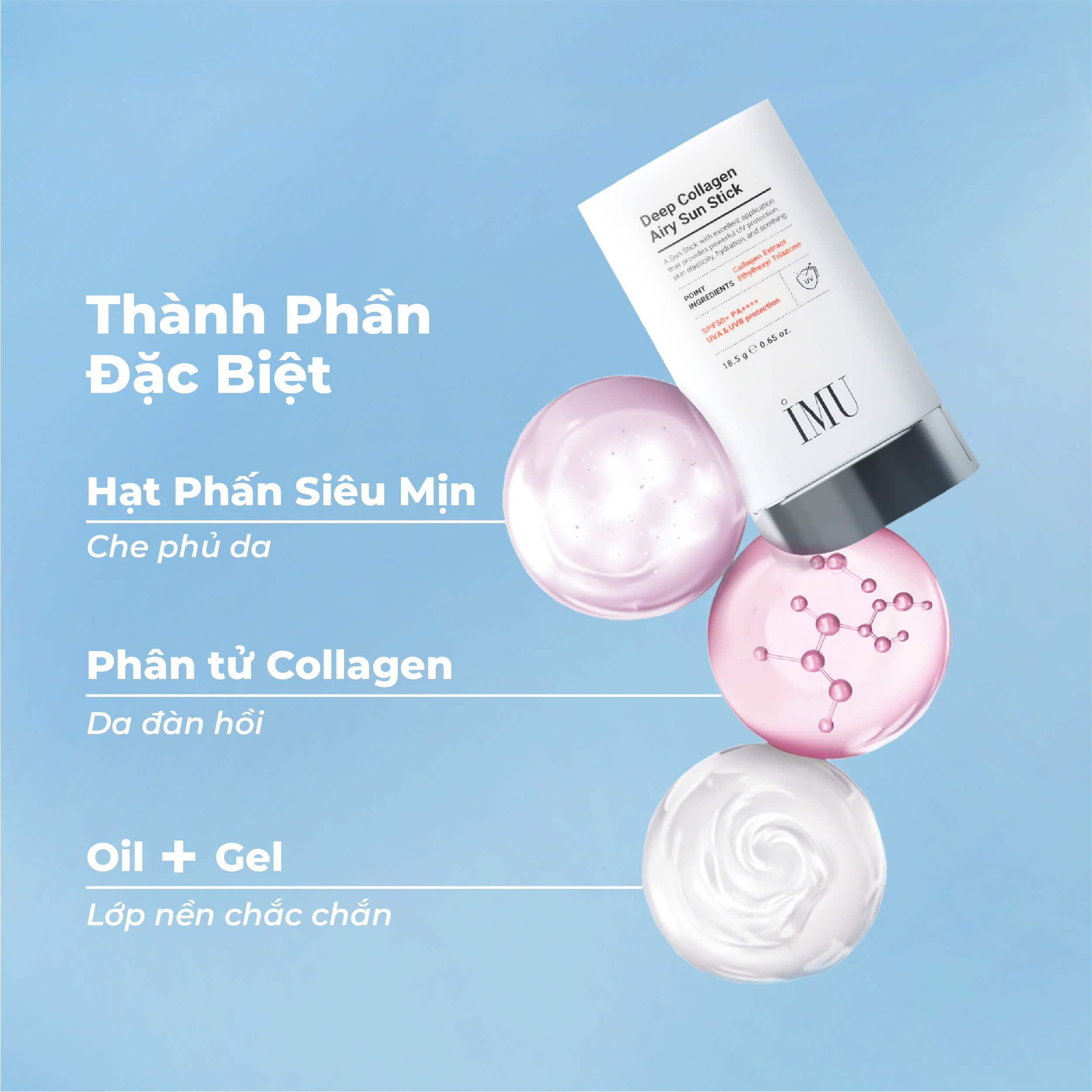 Sáp Chống Nắng Vegan Dạng Thỏi IMU Deep Collagen Sun Stick 18.5g SPF50 ...