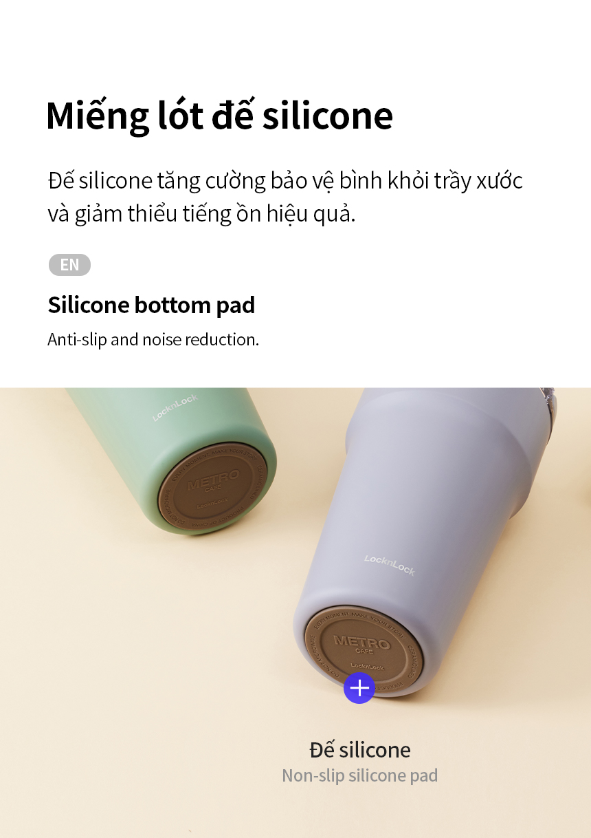 Bình giữ nhiệt LocknLock Metro cafe top handle phủ sứ LHC4416 710ml / LHC4419 900ml có quai xách ...