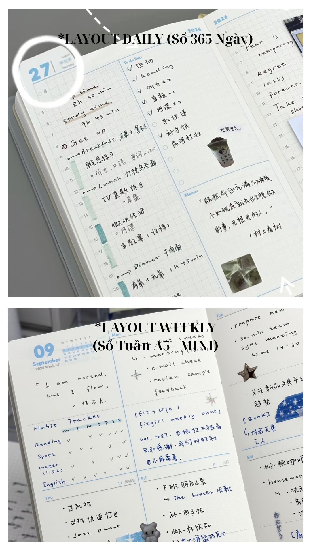 [PLANNER 2026] Sổ Planner Planwith 2026 Bìa Da PU Sổ Lên Kế Hoạch Nhiều ...