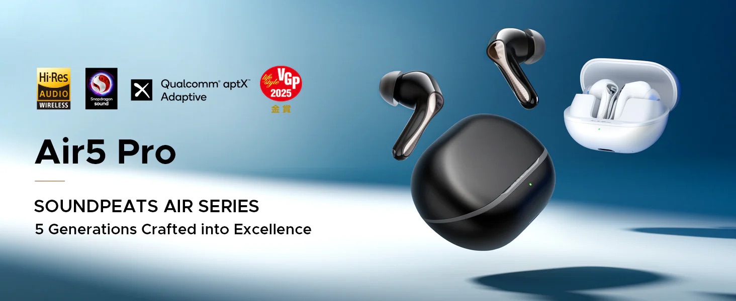 Tai nghe True Wireless SoundPEATS Air5 Pro ANC 55dB | LDAC Le Audio ...