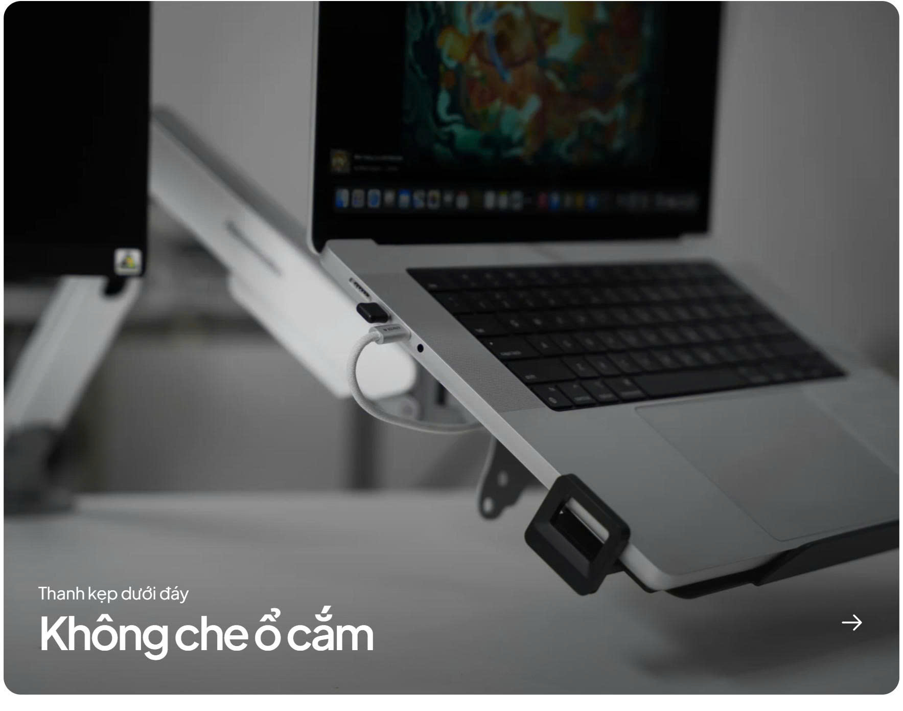 Giá treo laptop ngàm Vesa HyperWork LT03 (Laptop 12" - 17inch / 9Kg ...
