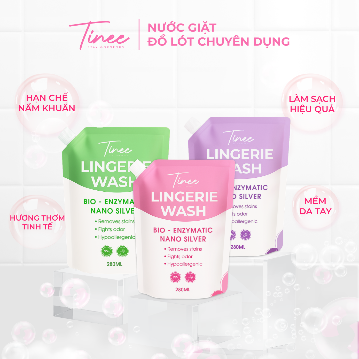 Túi Nước Giặt Đồ Lót Chuyên Dụng Tinee - Nano Bạc Hạn Chế Nấm Khuẩn, An ...