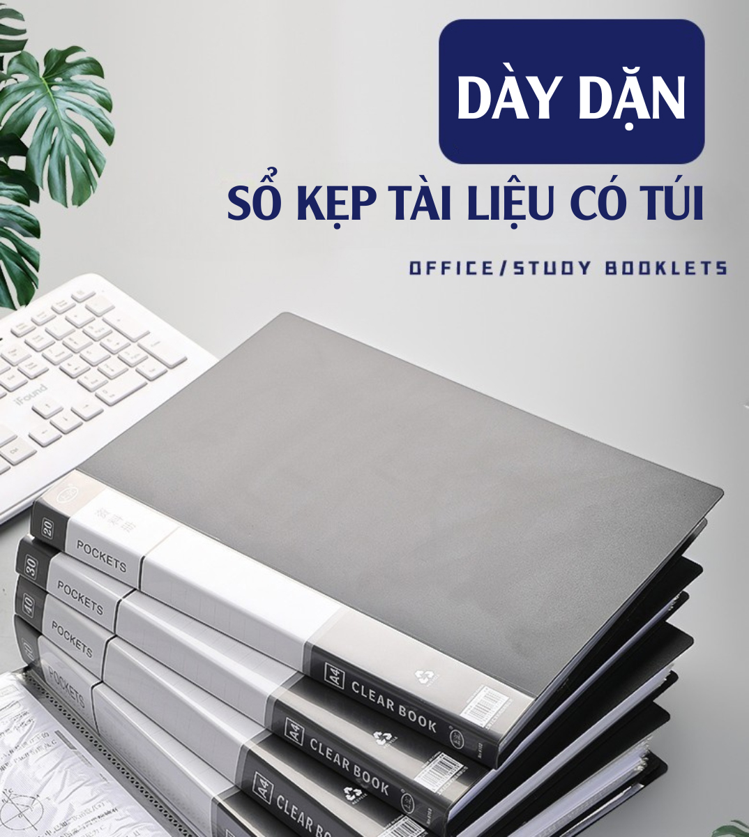 File Lá Đựng Tài Liệu A4 Nhiều Ngăn, Bìa Nhựa Dày Dặn, Sắp Xếp Giấy Tờ ...