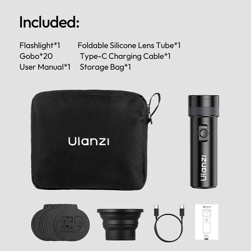 Ulanzi LM01 (L219) HL Studio Đèn LED RGB 10W 7500mAh — Hiệu Ứng Gobo Di ...