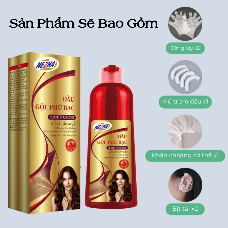 Dầu Gội Phủ Bạc Huto Nhuộm Đen Tóc 3 Trong 1 Lành Tính Lên Màu Nhanh ...