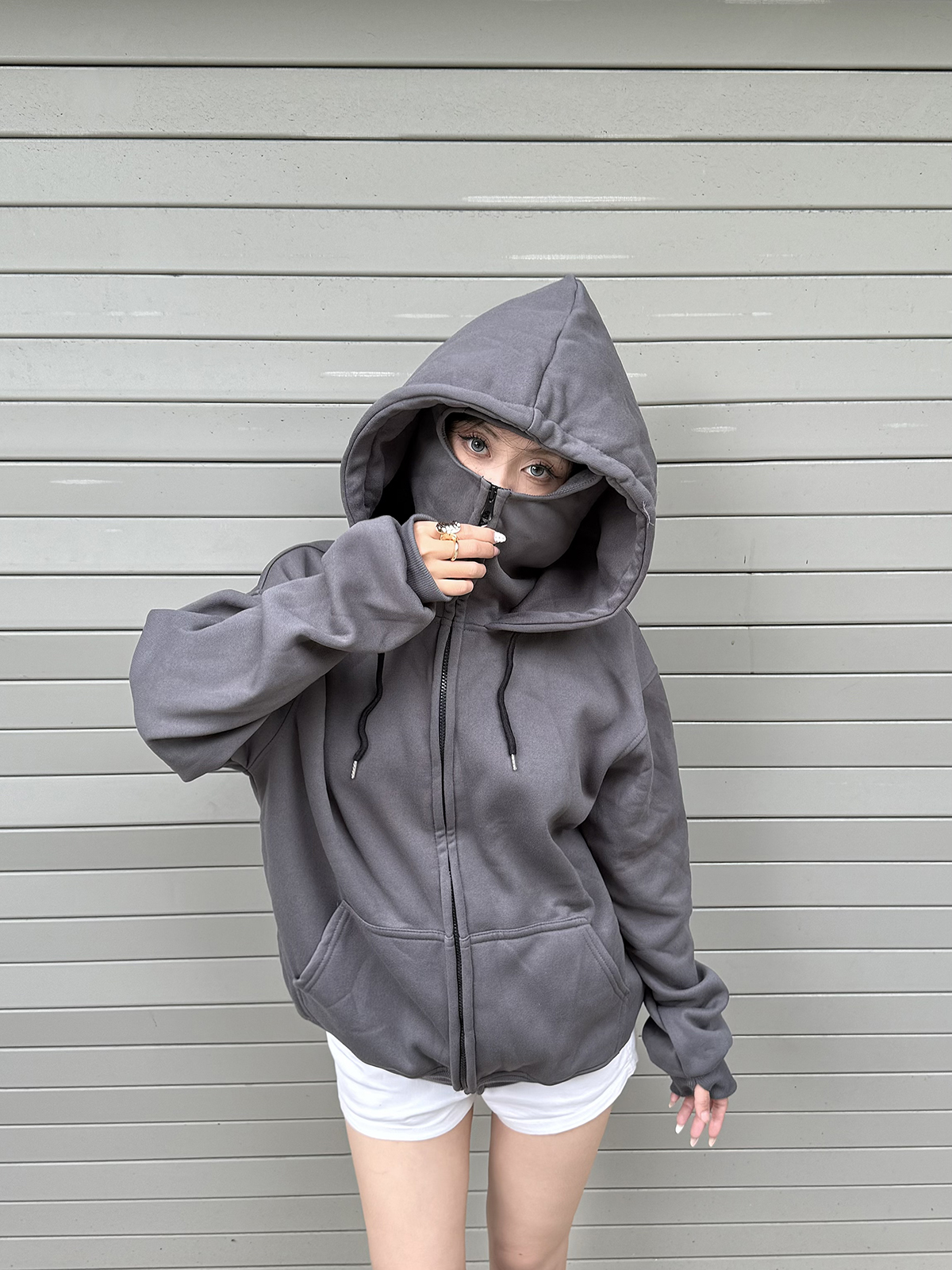 Áo Khoác Chống nắng Hoodie Zip Form Rộng Ninja 2 mũ Monster x Street ...