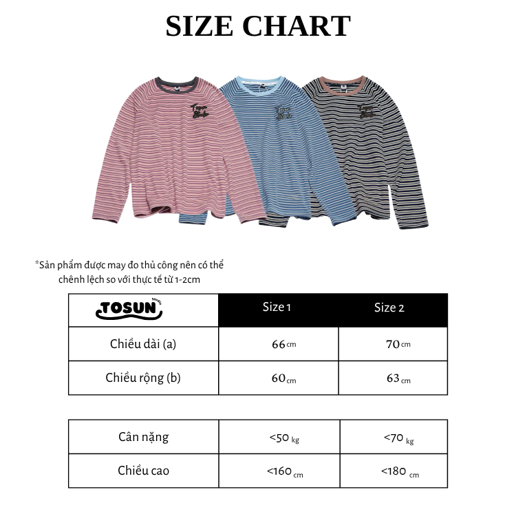 Áo Sweater Kẻ Thêu 𝐓𝐎𝐒𝐔𝐍 Form Rộng Unisex Áo Dài Tay Nam Nữ Cổ Tròn S41 ...