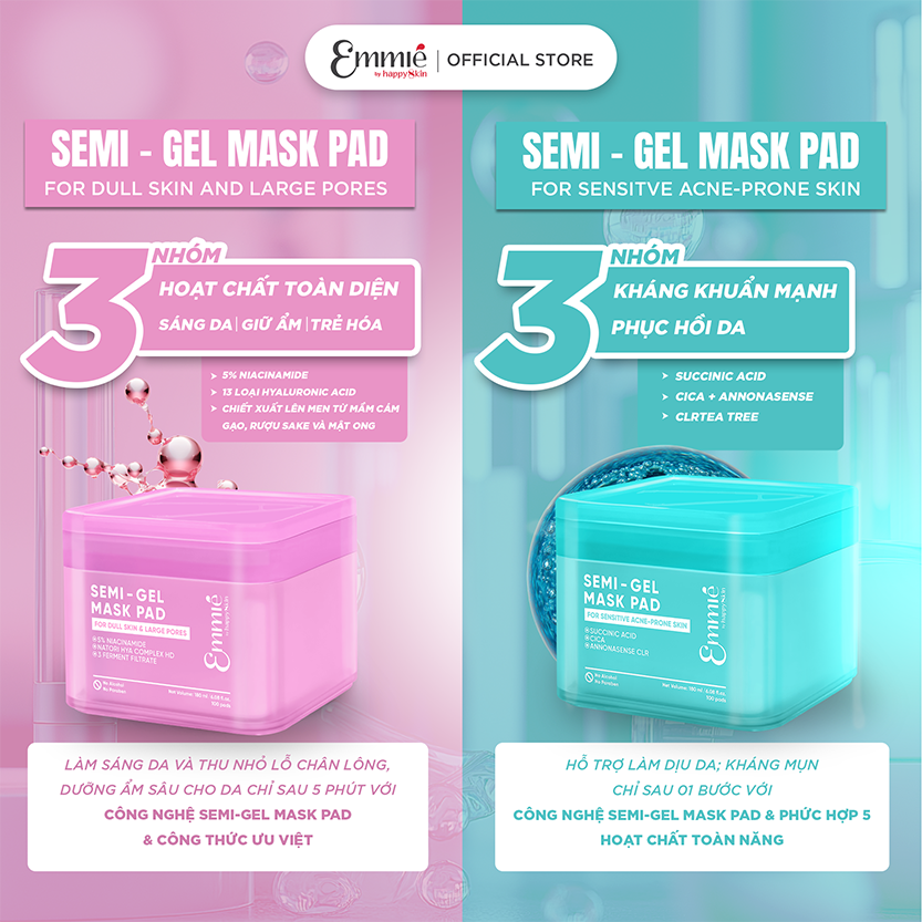 Hộp Mặt nạ 100 Miếng pad 5% NIA Sáng da Mờ thâm SEMI-GEL MASK PAD FOR ...