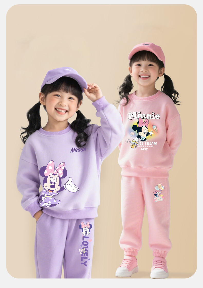 Bộ nỉ cho bé gái BabyloveGO mẫu mới 2026 đồ bộ thu đông dài tay in hình ...