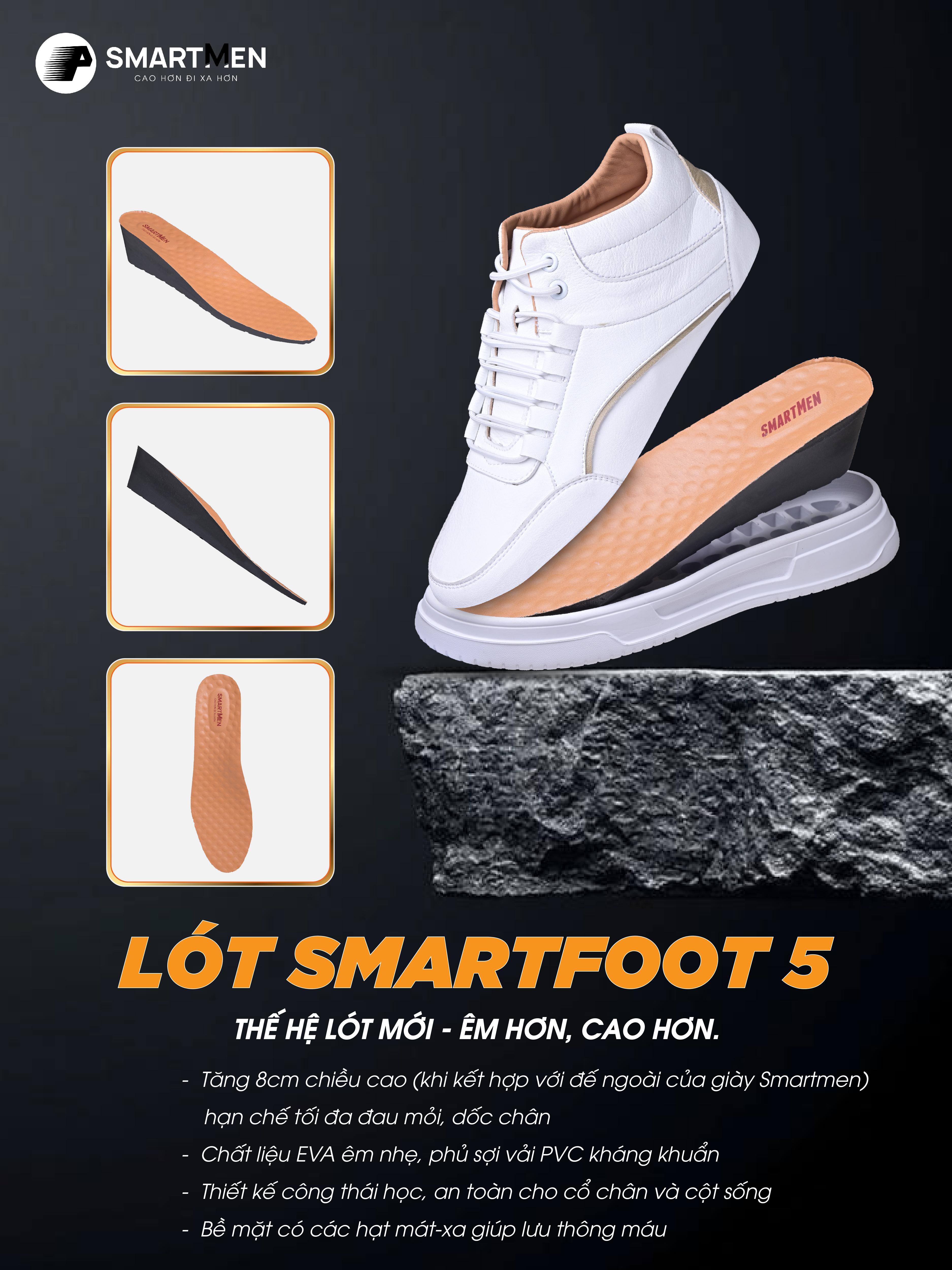 Giày Thể Thao FLEX-15-T Smartmen Signature Cao Cấp Tăng 7-8cm Đế IP ...