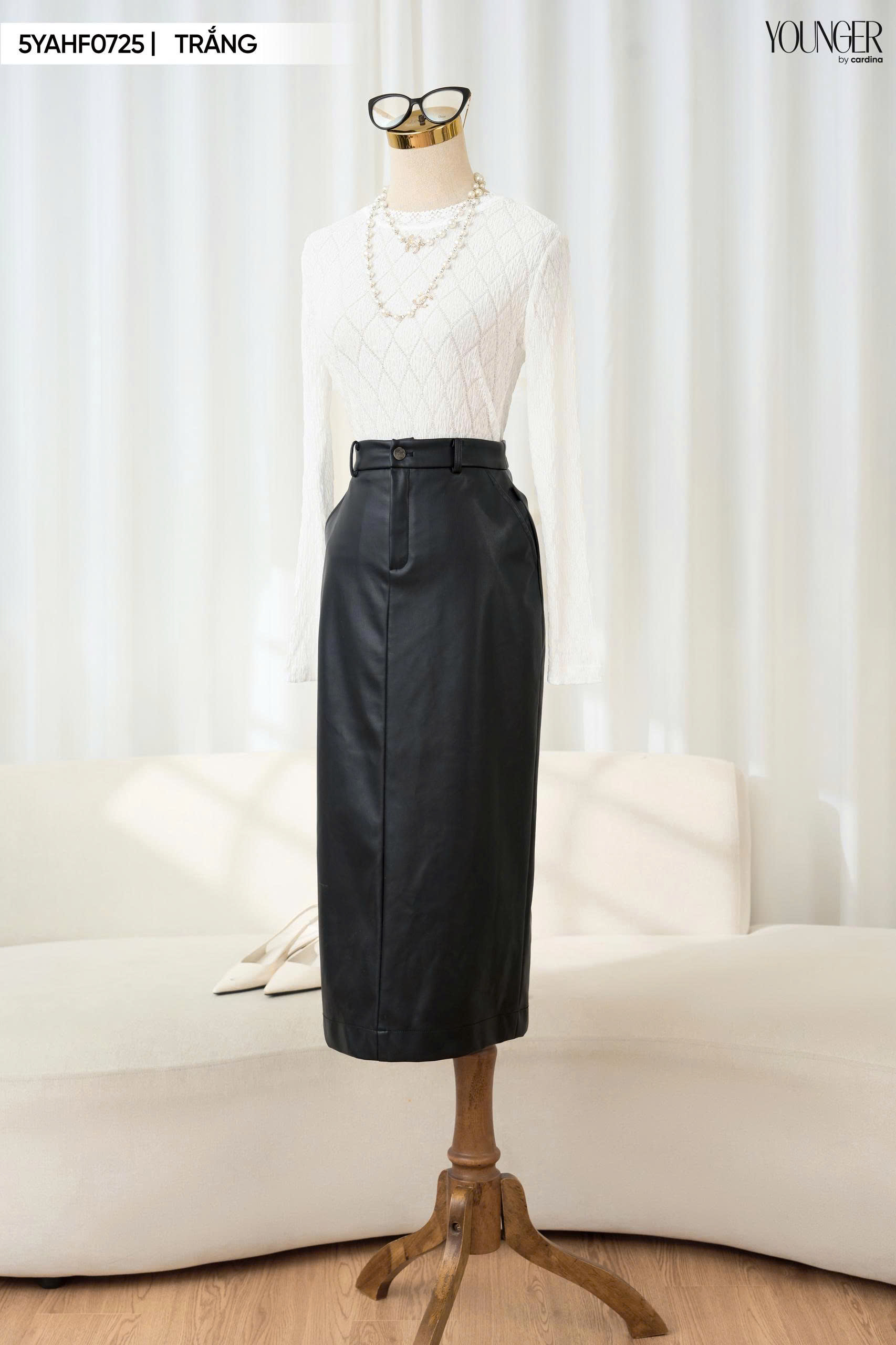 [Xả kho]Áo giữ nhiệt nữ YOUNGER BY CARDINA chất liệu vải ren cổ tròn ...