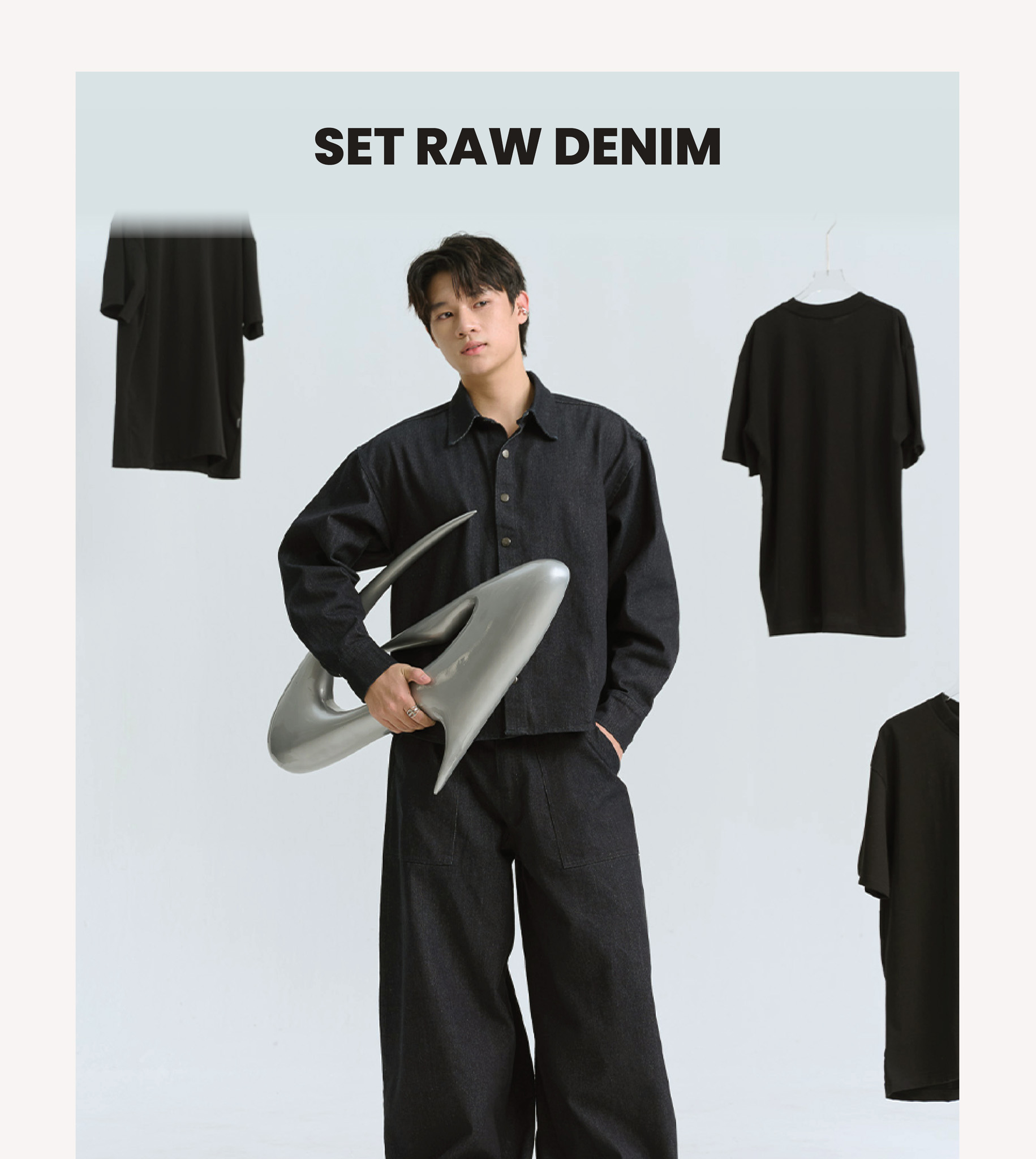 Set Denim Unisex Form rộng GODMOTHER 2025 | Shopee Việt Nam