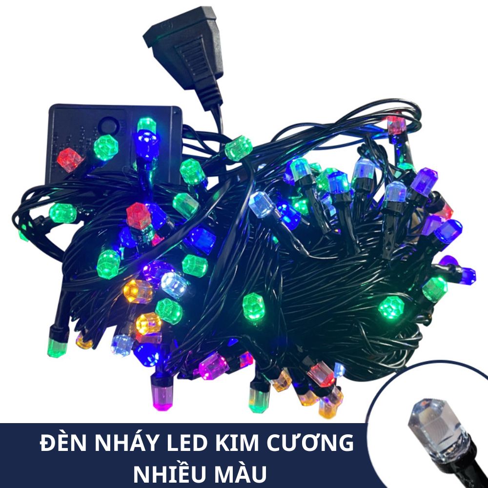 Bộ Đèn Nháy 40M Kim Cương, Dây Led 40M Trang Trí Tiểu Cảnh Vàng, Trắng ...