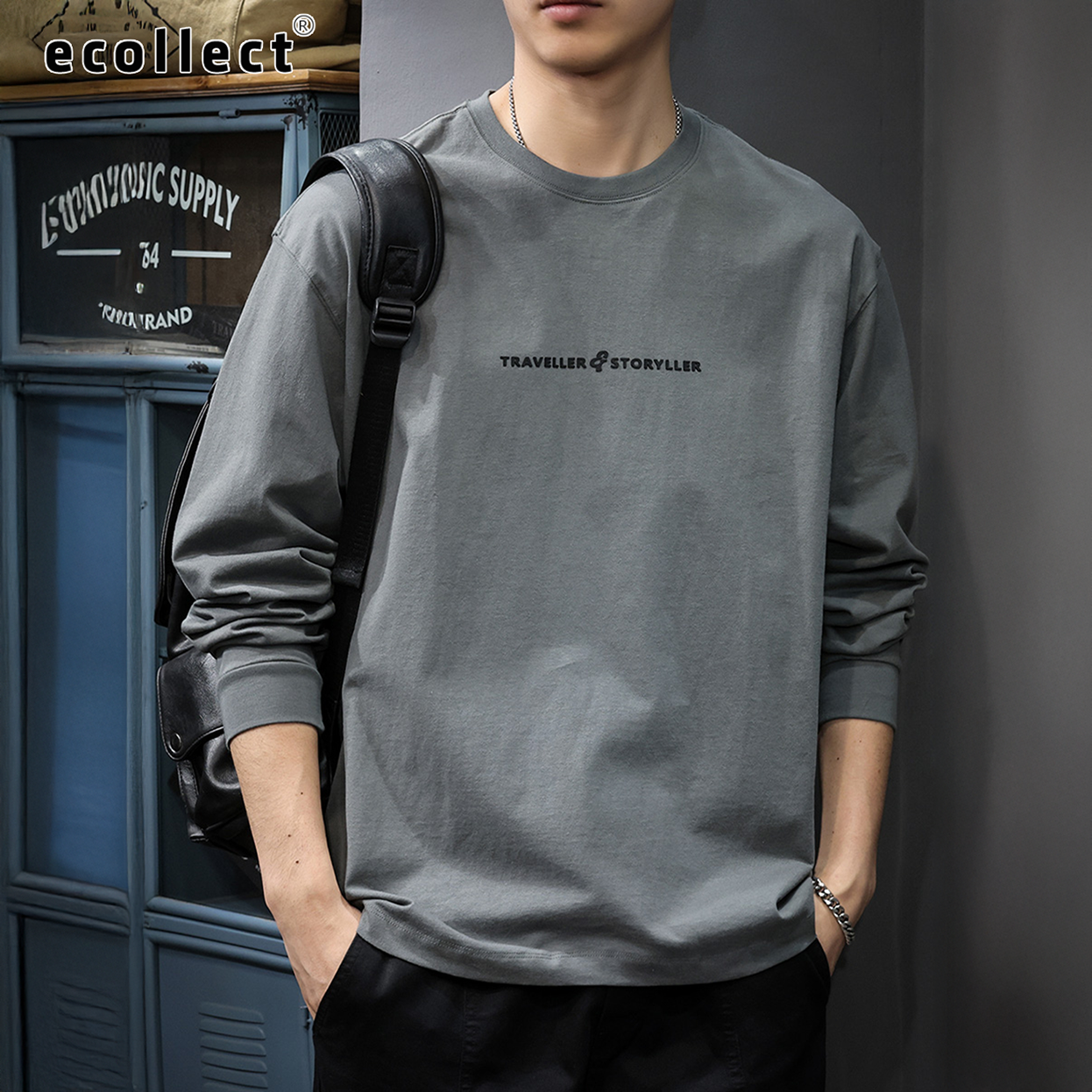 Áo Thun Dài Tay Nam ECOLLECT LT01 – Cotton Dày 300gsm, Logo 3D Ép Nổi ...