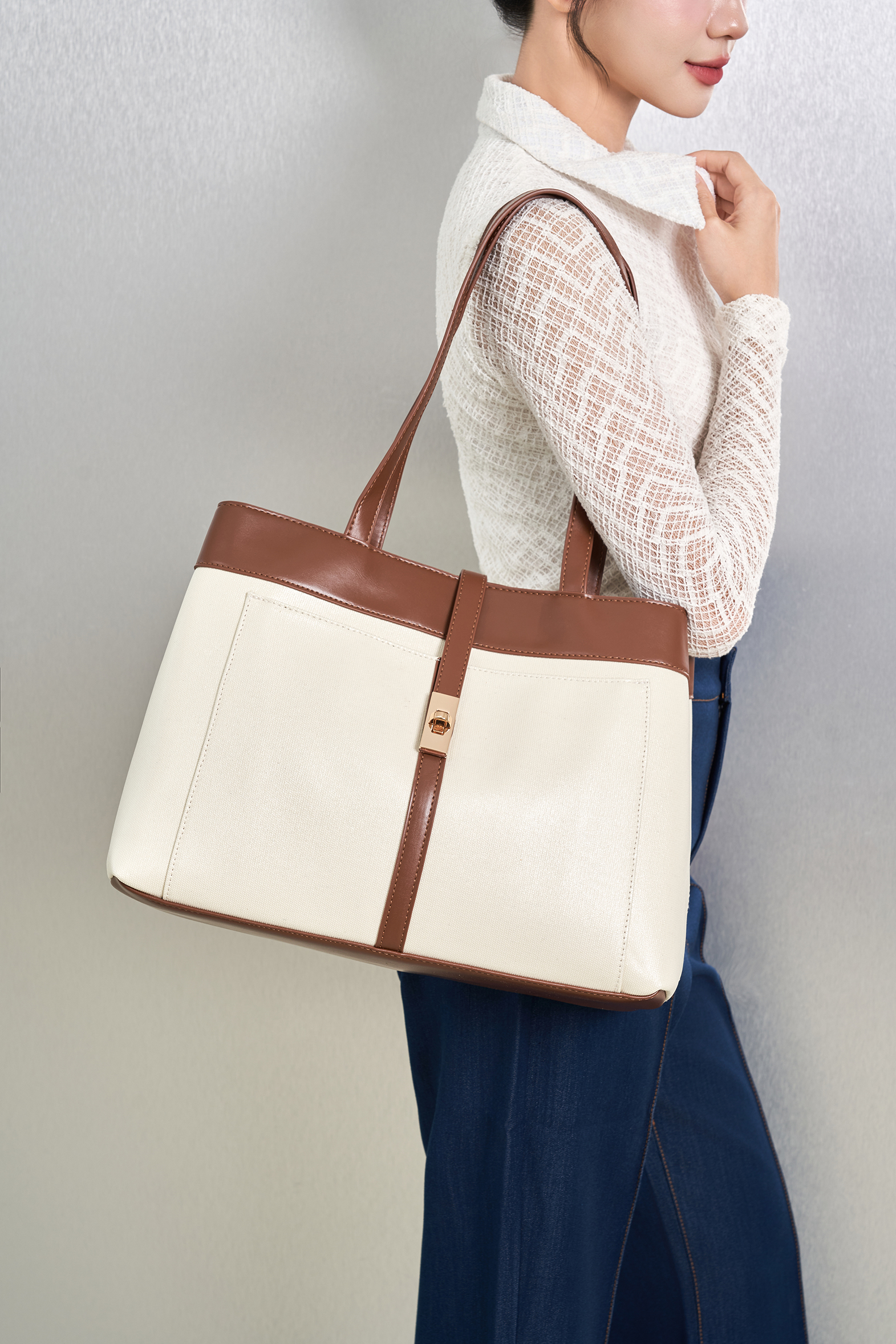 Túi xách tote nữ Ichi Bag PARAMI, túi công sở, đi làm, đi dạy học đựng laptop 14inch, A4 ...