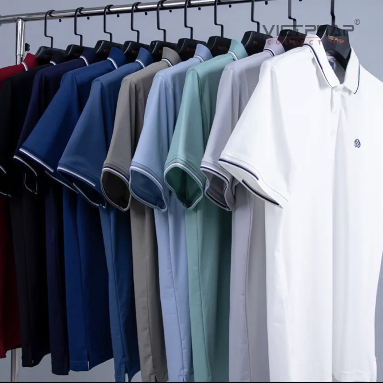 Áo Polo Nam VIỆT PHÁP Form Luxury - Thun Cây Dù Lạnh Màu lịch lãm, sang ...