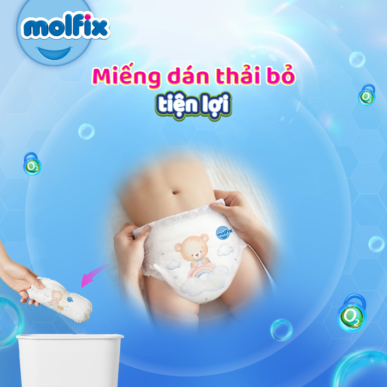 [Mua 2 Combo3-Tặng Xe Chòi] Combo 3 Tã/bỉm quần Molfix Oxy Super Jumbo ...