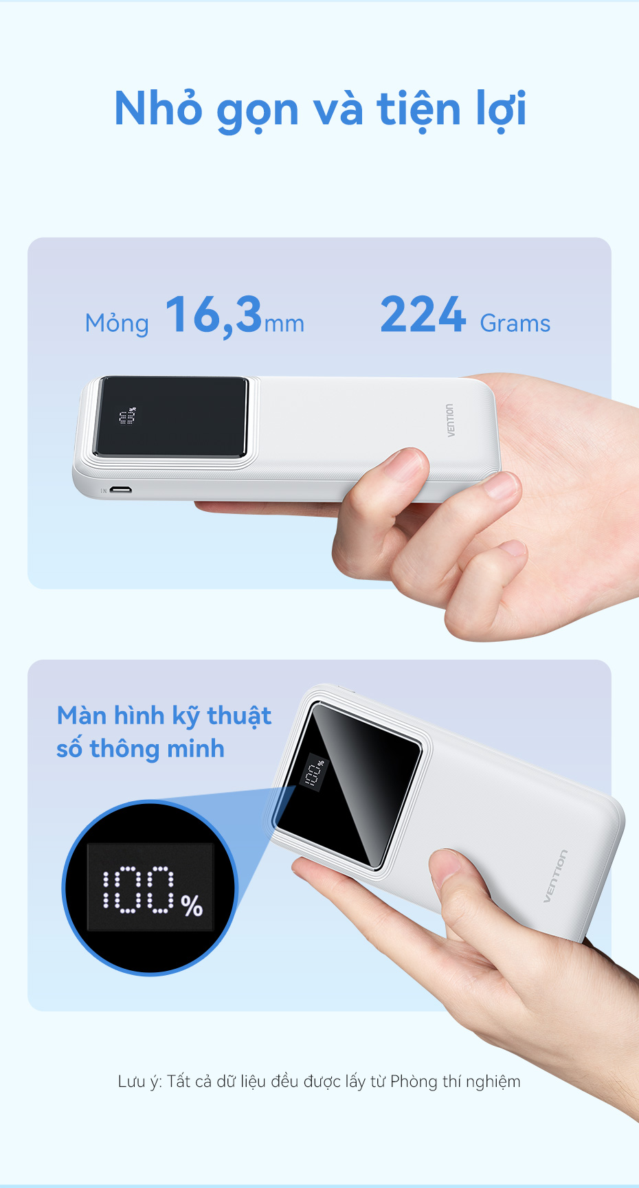 Pin Sạc Dự Phòng 20000mAh 22.5W Vention, Sạc Nhanh PD/QC,3 Cổng USB-A ...