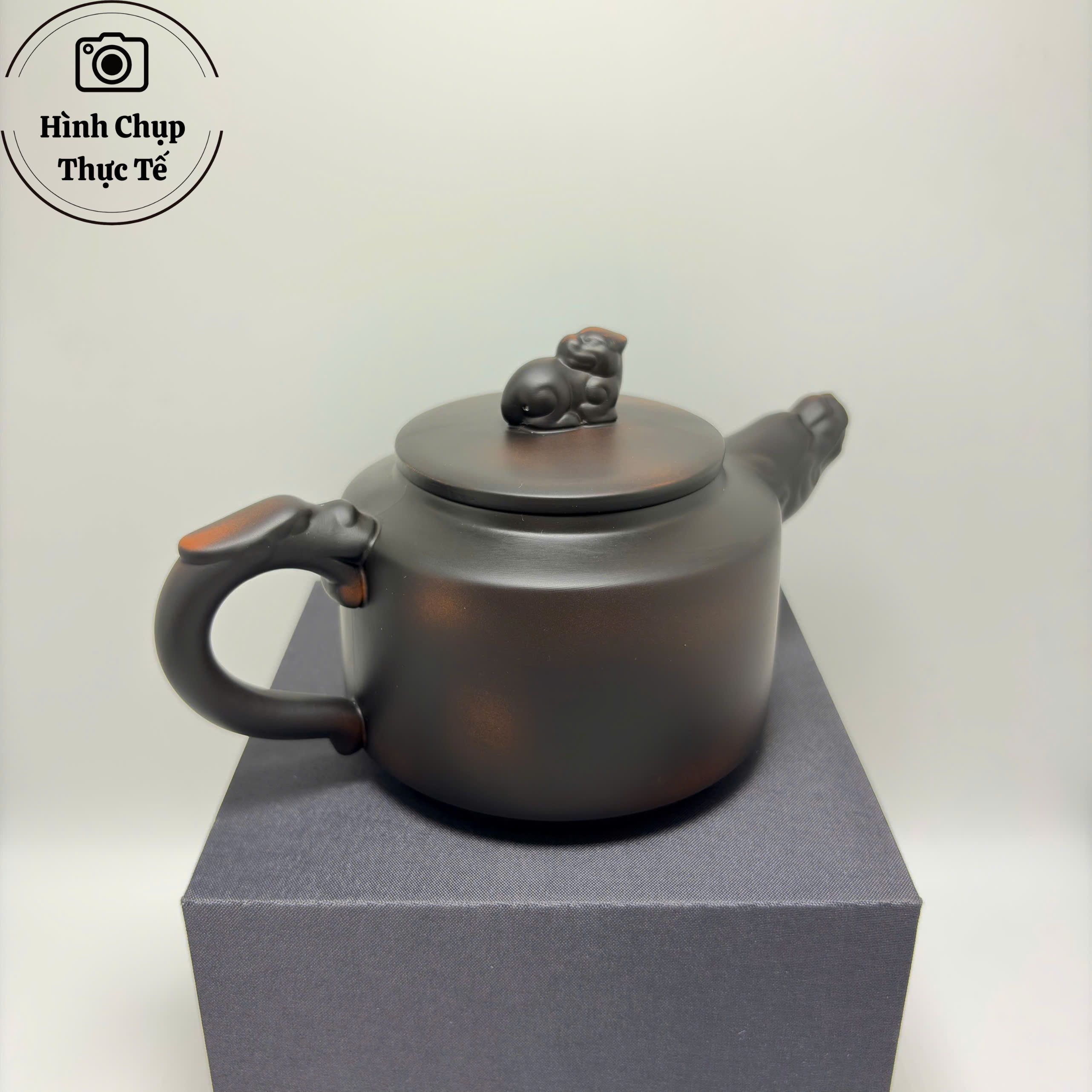 Ấm trà Tử Sa Đào Hán, ấm pha trà đất nung Tử Sa, dung tích 260ml, chế tác hoàn toàn thủ công, có ...