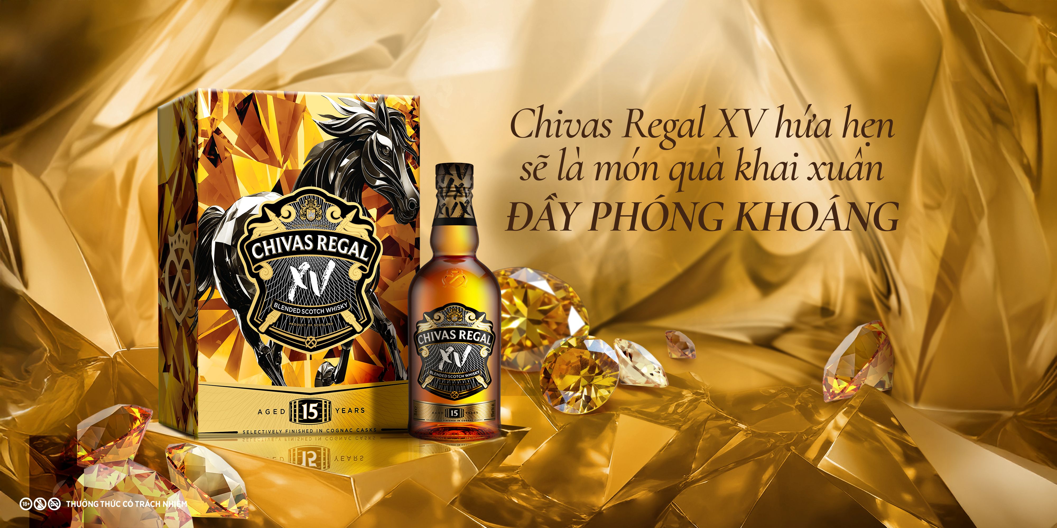 Hộp Rượu Quà Tết 2026 Whisky Chivas Regal XV Nồng Độ Alc 40% 700ml Kèm ...