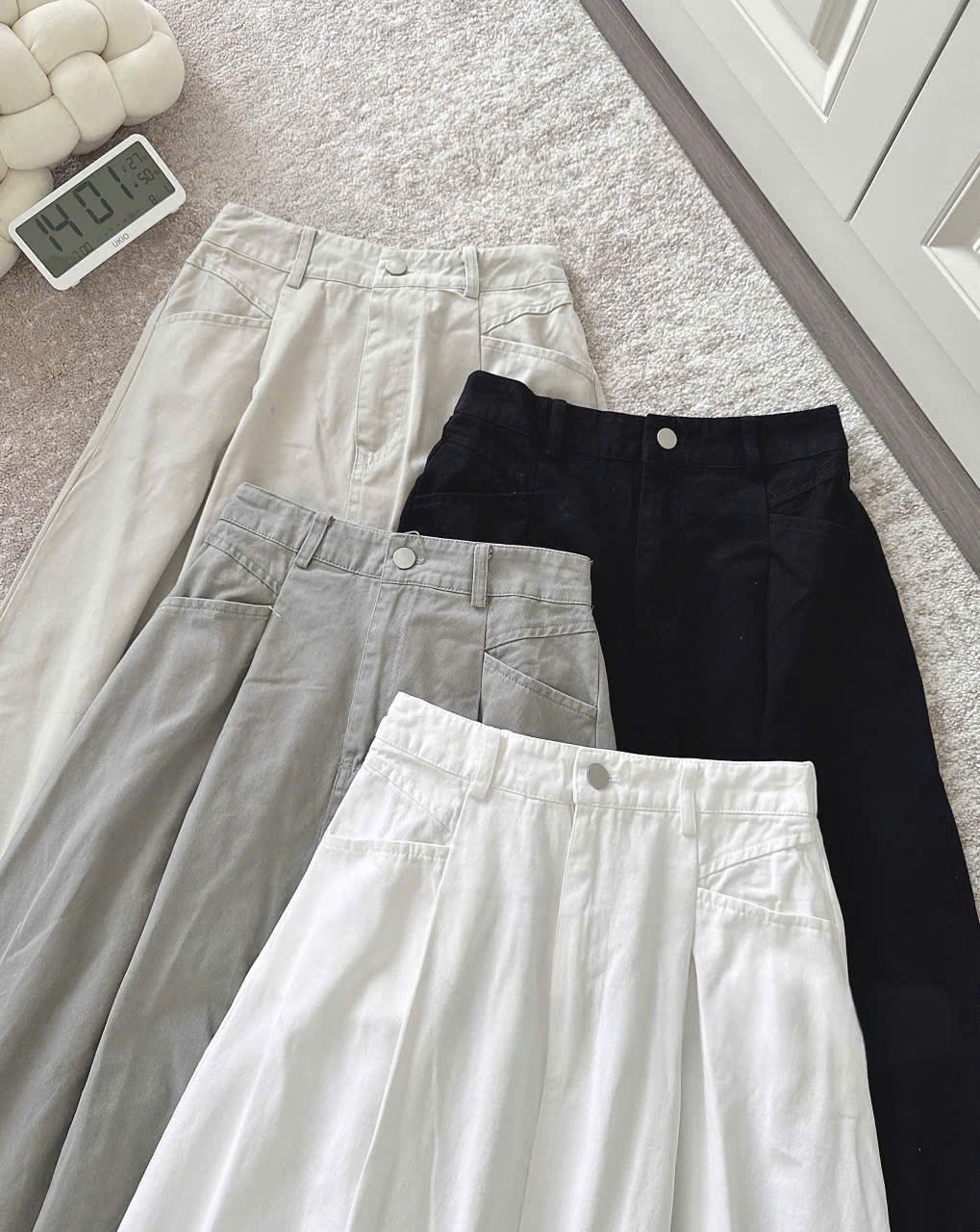 Chân váy kaki mềm suông dài #674743 | Shopee Việt Nam
